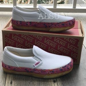 Vans | Shoes | Vans Classic Slip On Donut True White Kids Authent ...